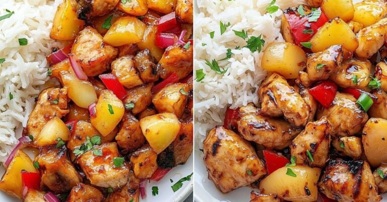 Diced Chicken Recipes Easy – Hawaiian Sheet Pan Dinner