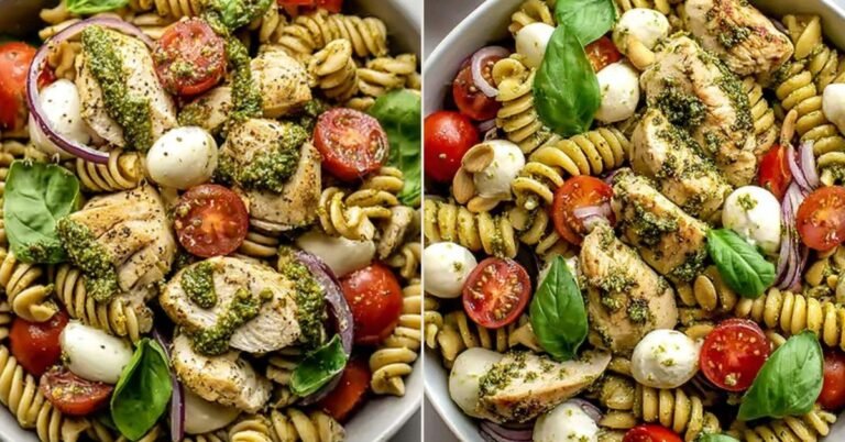 Healthy Lunch Recipes Chicken Pesto Pasta Salad